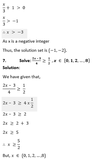 ML Aggarwal Solutions Class 10 Maths Chapter 4 Linear Inequations